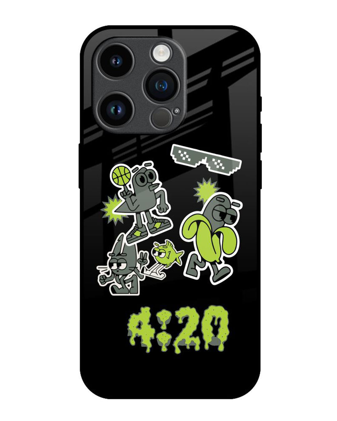 Buy 04:20 Sticker Pack Premium Glass Cover for Apple iPhone 14 Pro ...