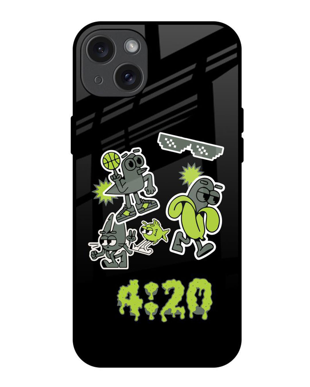 Buy 04:20 Sticker Pack Premium Glass Cover for Apple iPhone 15 Plus ...