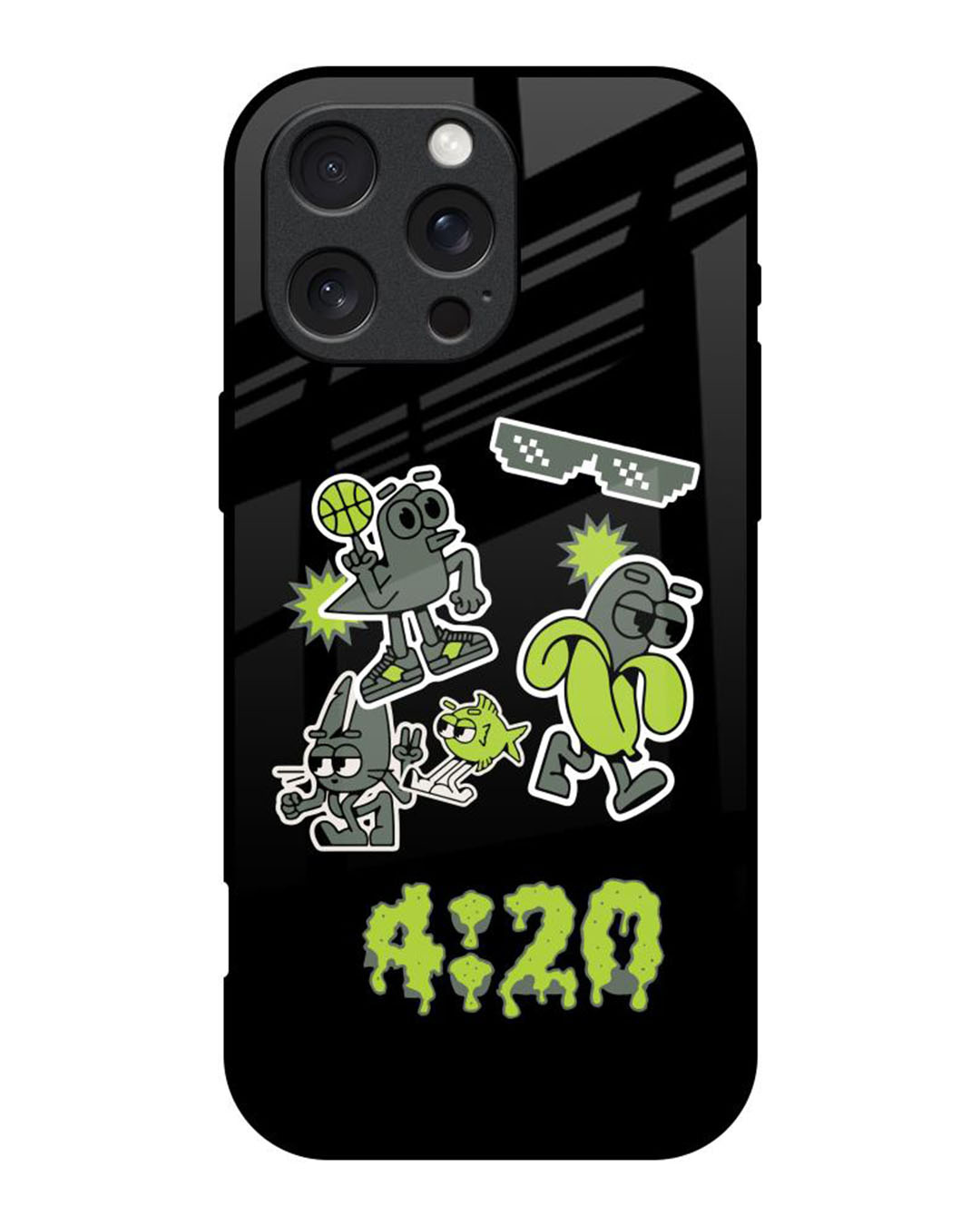 Buy 04:20 Sticker Pack Premium Glass Cover for Apple iPhone 16 Pro ...