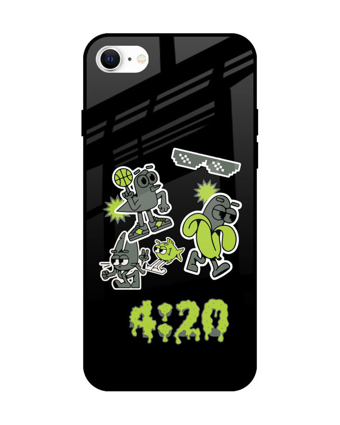 Buy 04:20 Sticker Pack Premium Glass Cover for Apple iPhone SE 2022 ...