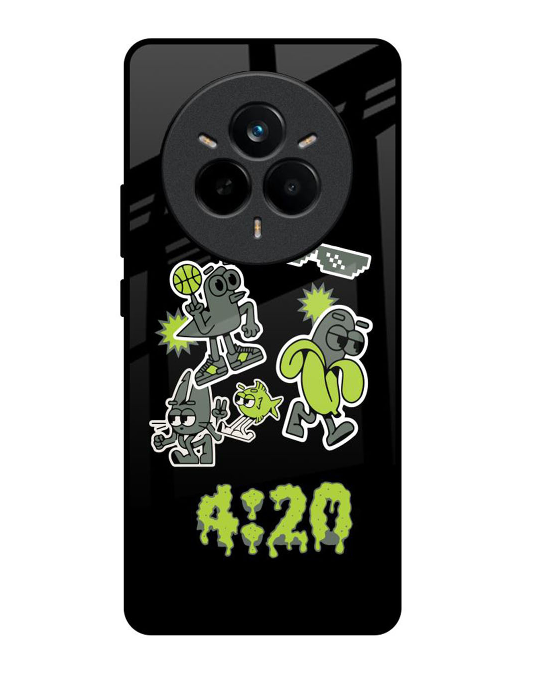 Buy 04 20 Sticker pack Premium Glass Cover for Realme 14 Pro Plus 5G ...