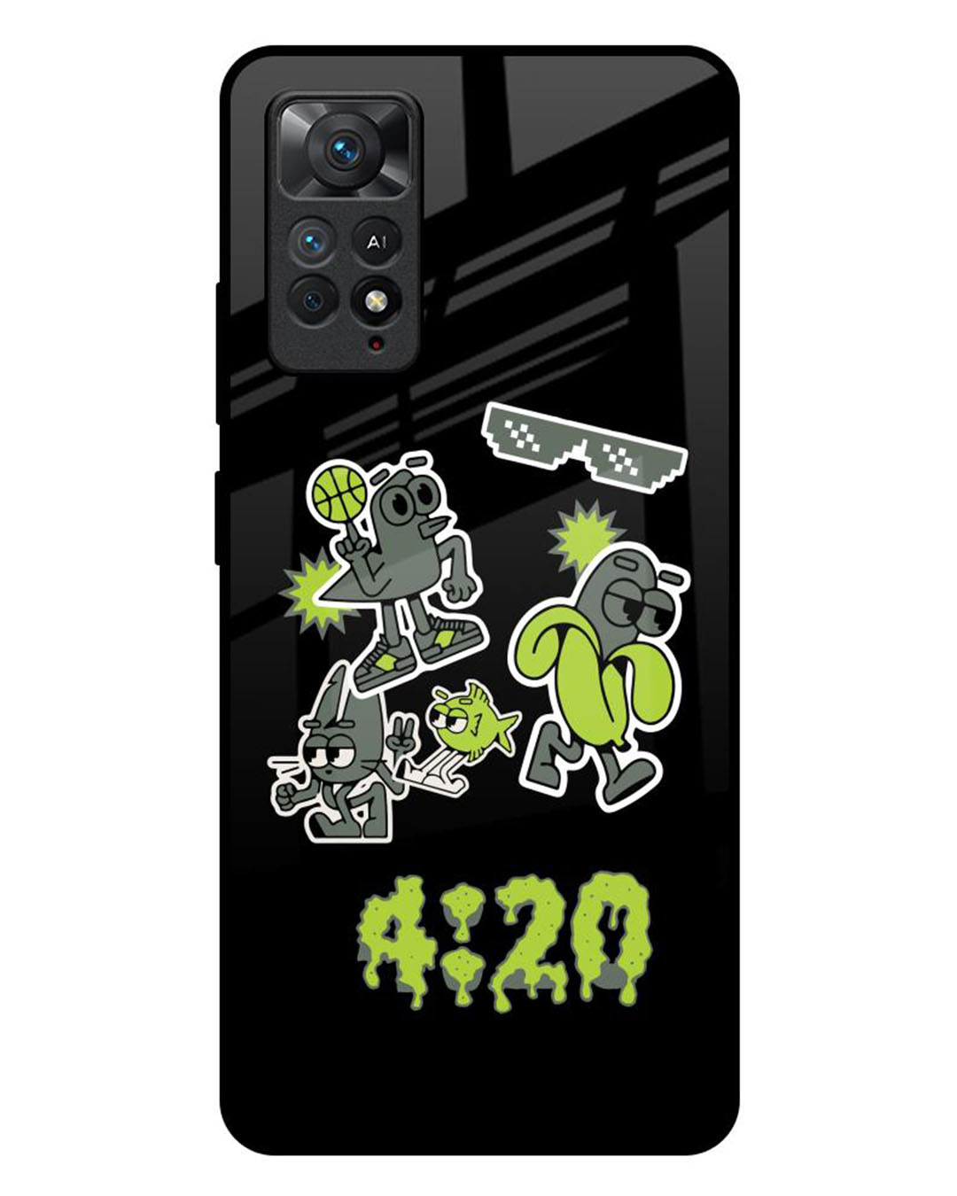 Buy 04:20 Sticker Pack Premium Glass Cover for Redmi Note 11 Pro Plus ...