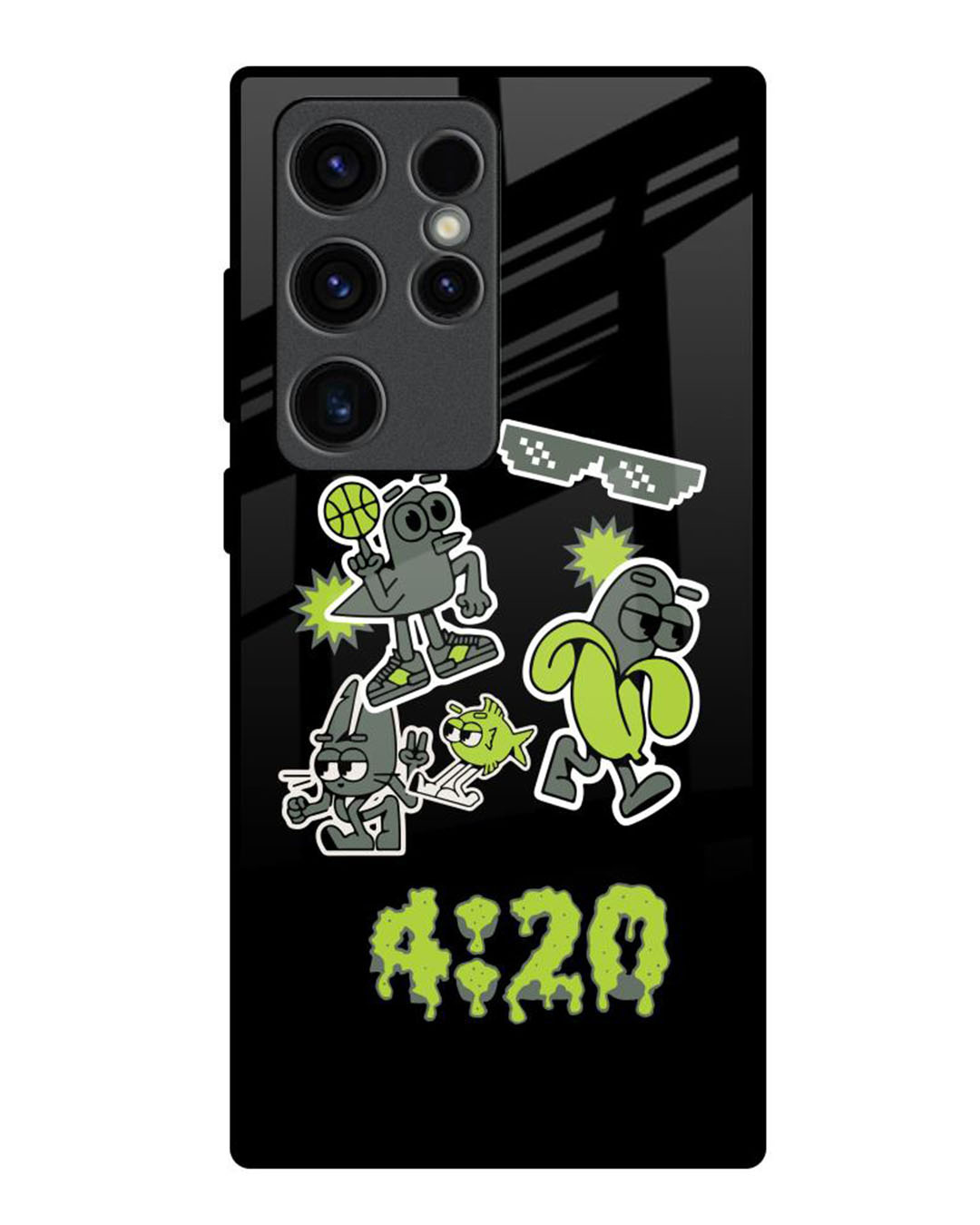 Buy 04:20 Sticker Pack Premium Glass Cover for Samsung Galaxy S23 Ultra ...