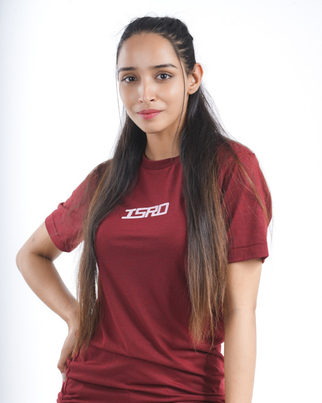 Buy Women's ISRO Block design T-shirt in Wine-Official ISRO Collection ...