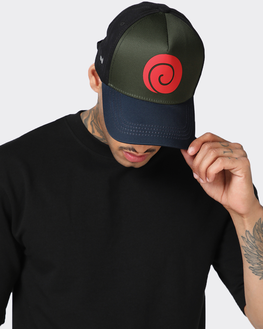 Buy Unisex Green & Black Naruto Logo Printed Baseball Cap Online in ...