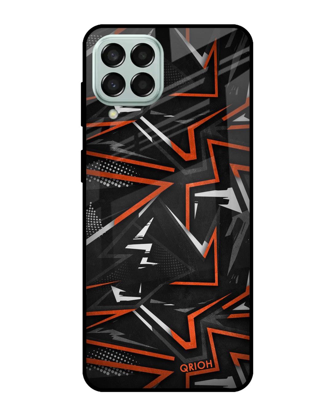 Buy Abstract Printed Premium Glass Cover For M33 5G(Impact Resistant ...