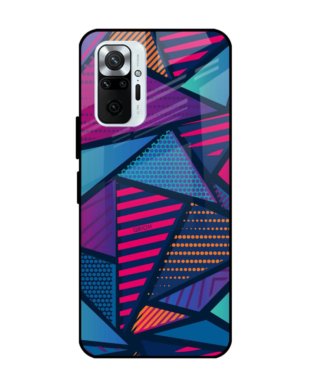 Buy Abstract Printed Premium Glass Cover For Xiaomi Redmi Note 10 Pro ...