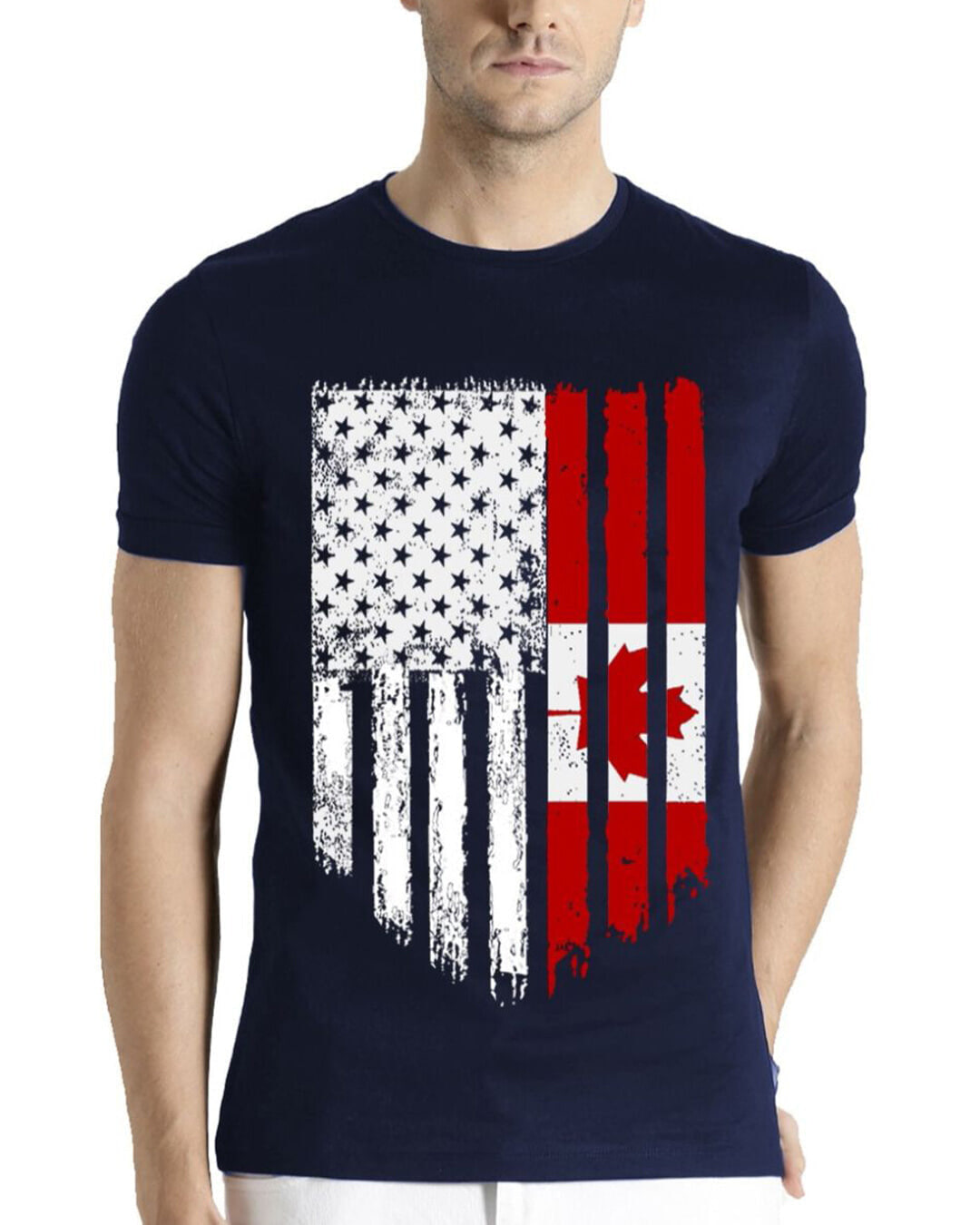 Buy Men's Canada Flag Printed Cotton T-shirt Online in India at Bewakoof