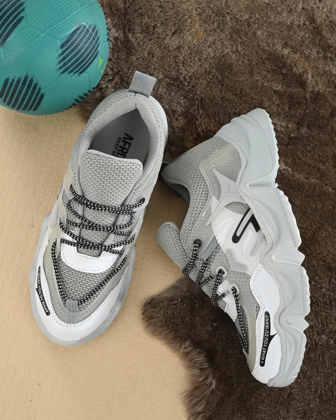 Buy Afrojack Women's Grey Color Blocked Casual Shoes Online in India at ...