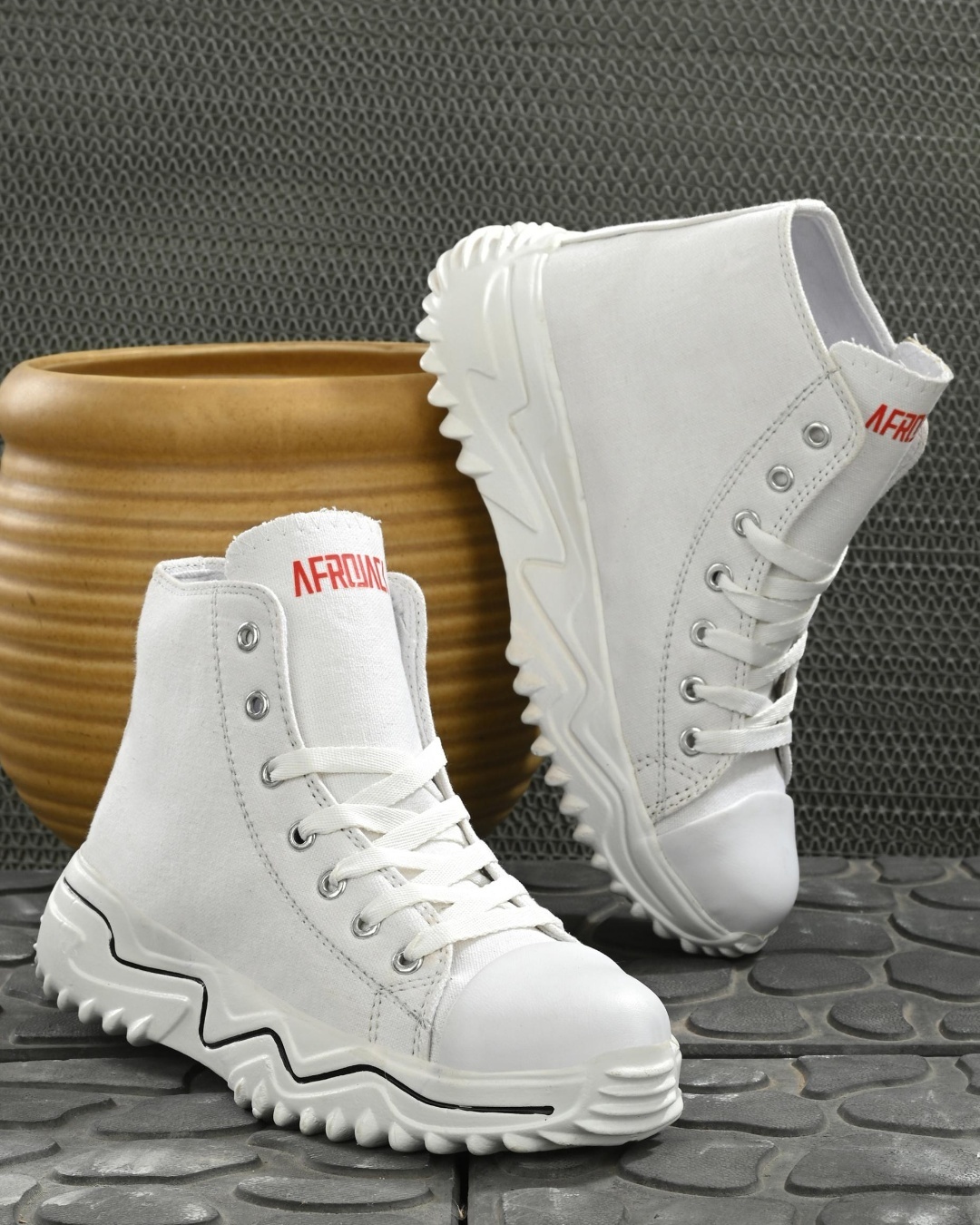 Buy Afrojack Women's White High Top Casual Shoes Online in India at ...