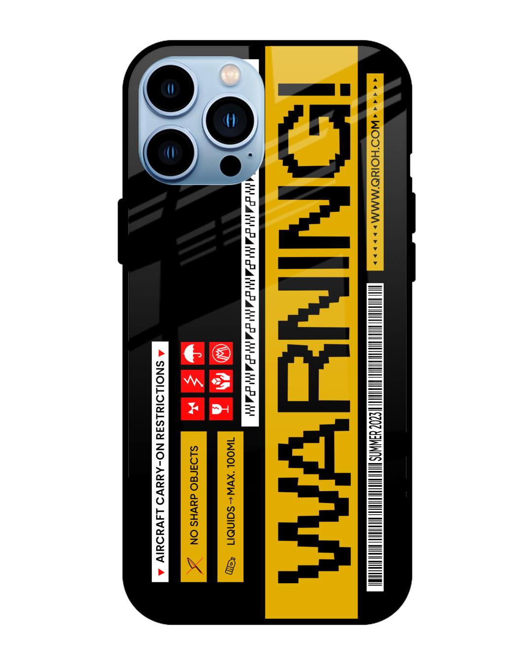 Buy Aircraft Warning Premium Glass Case for Apple iPhone 13 Pro (Shock ...