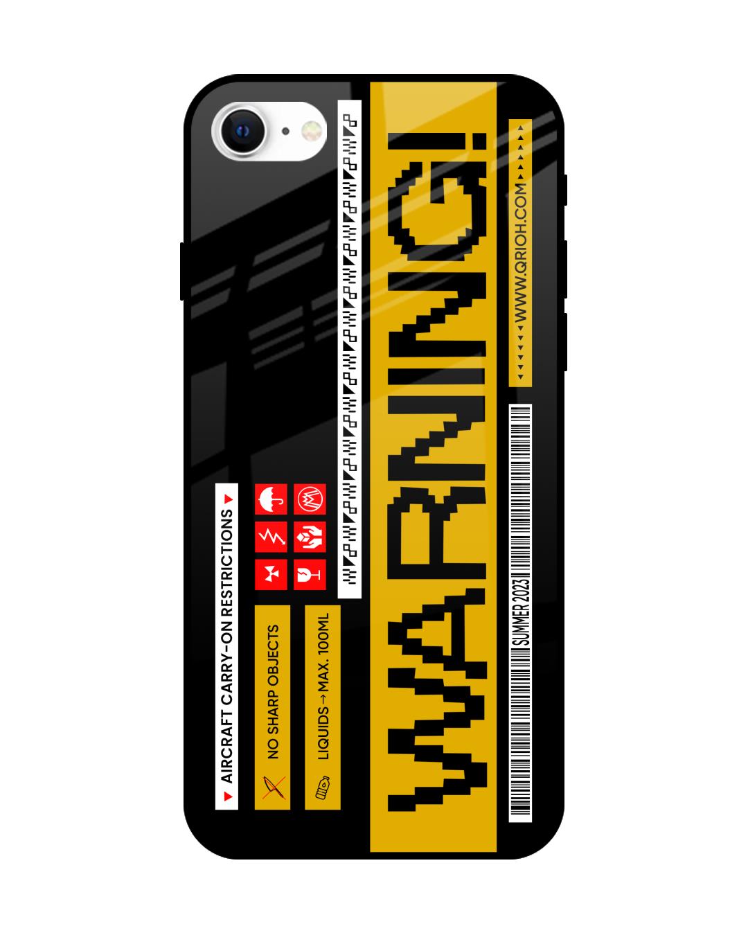 Buy Aircraft Warning Premium Glass Case for Apple iPhone SE 2022 (Shock ...