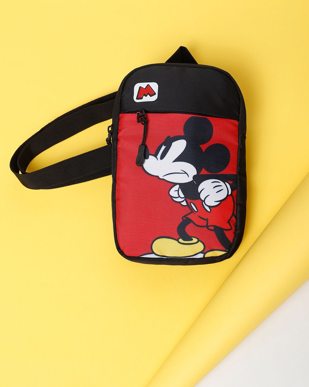Buy Unisex Red Angry Mickey Sling Bag Online in India at Bewakoof
