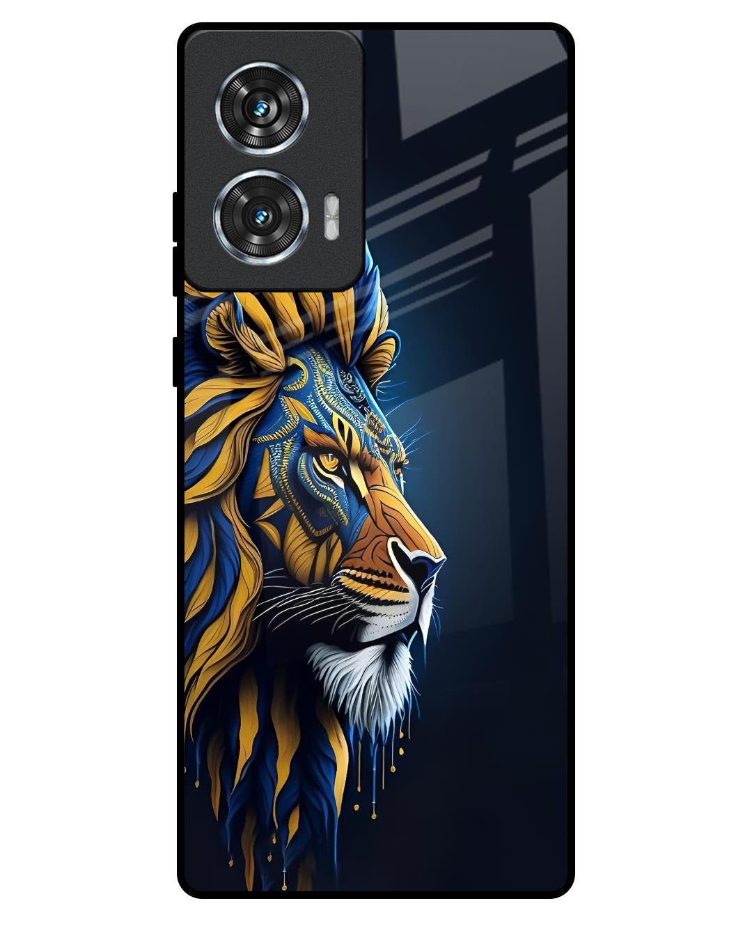 Buy Animated Lion Premium Glass Case for Motorola Edge 50 Fusion 5G ...