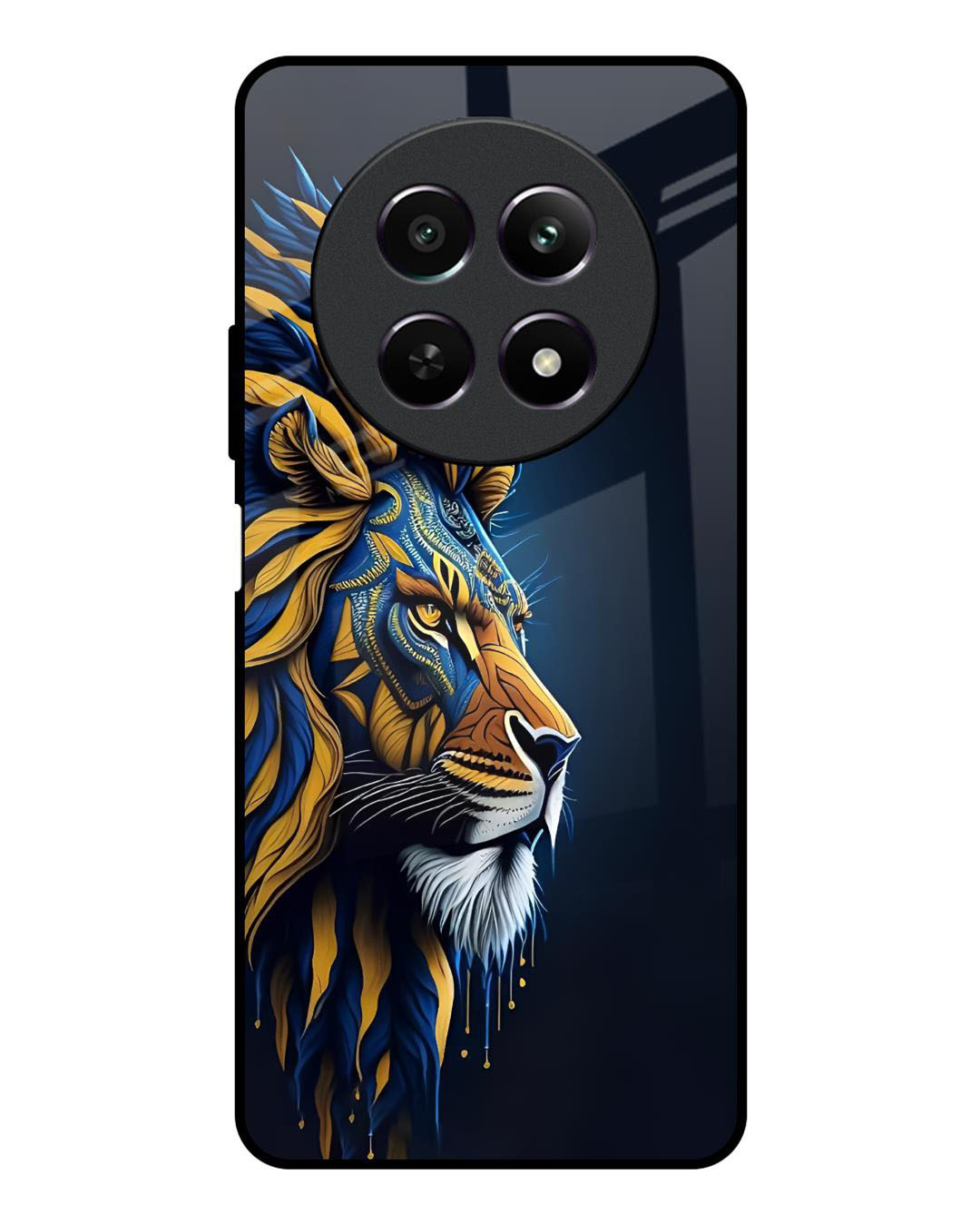 Buy Animated Lion Premium Glass Case for Realme 12 5G(Shock Proof ...