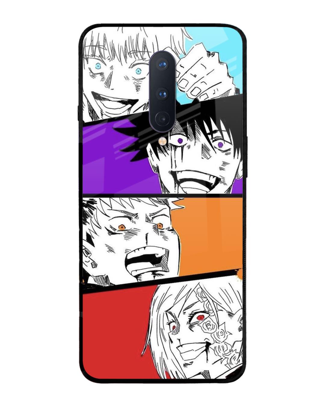 Buy Anime Sketch Premium Glass Case for OnePlus 8 (Shock Proof,Scratch ...