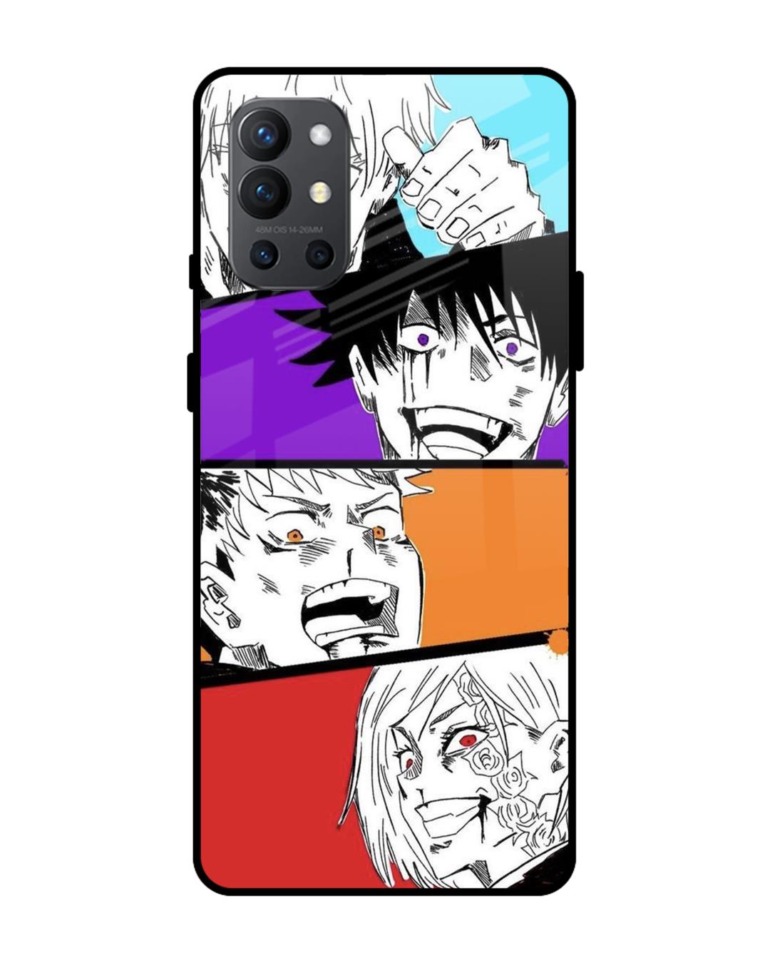 Buy Anime Sketch Premium Glass Case for OnePlus 9R (Shock Proof,Scratch ...