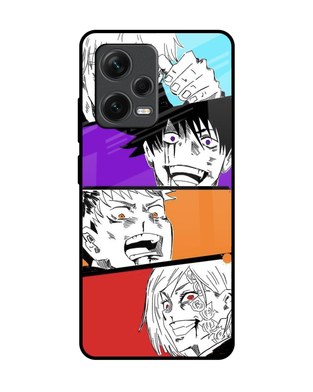 Buy Anime Sketch Premium Glass Case for Redmi Note 12 Pro 5G (Shock ...