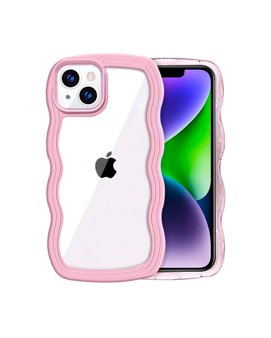 Buy Apple iPhone 14 Pink Wavy Silicone Case Online in India at Bewakoof