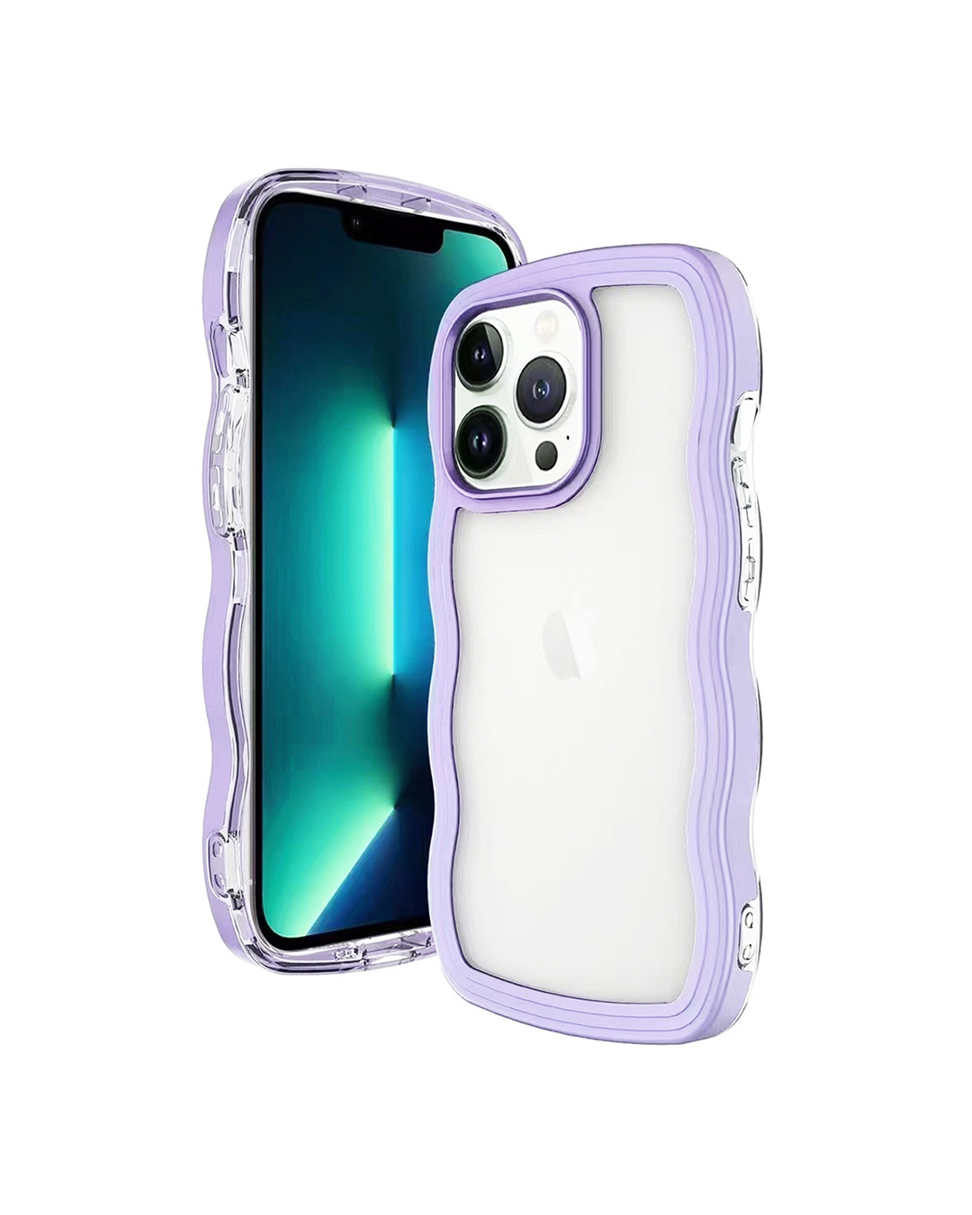 Buy Apple iPhone 14 Pro Purple Wavy Silicone Case Online in India at ...