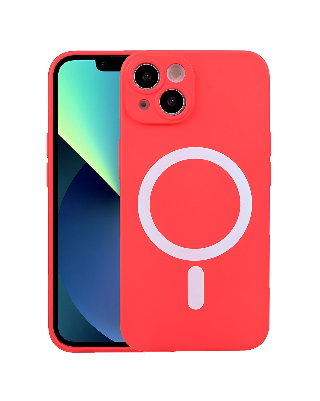 Buy Apple iPhone 14 Red Liquid Silicone Case With Magsafe Online in ...