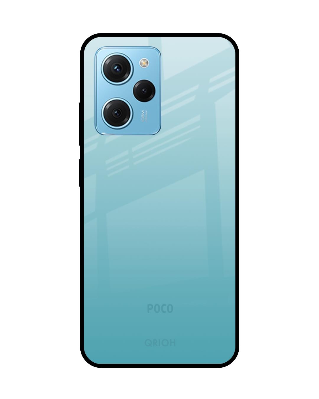 Buy Arctic Blue Premium Glass Case For Poco X5 Pro 5G (Shock Proof ...