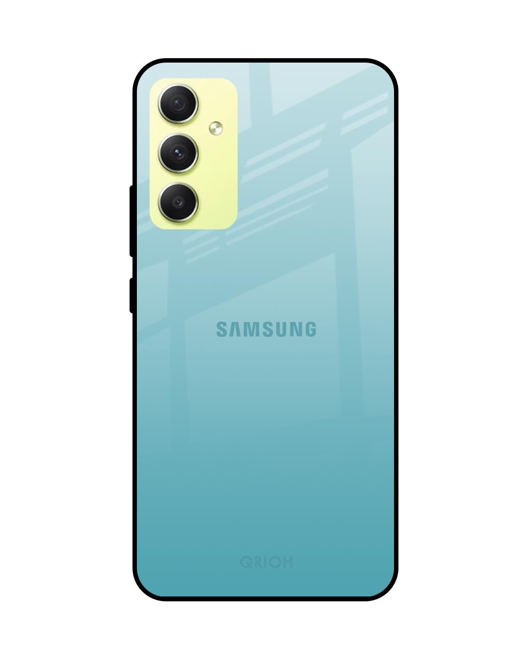 Buy Arctic Blue Premium Glass Case For Samsung Galaxy A34 5G (Shock ...
