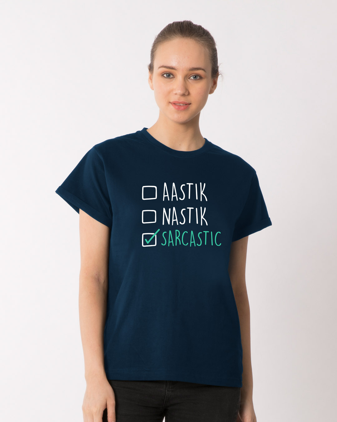 Buy Astik Nastik Boyfriend T-Shirt Online at Bewakoof