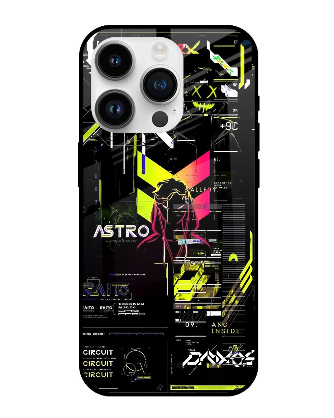 Buy Astro Glitch Premium Glass Case for Apple iPhone 14 Pro (Shock ...
