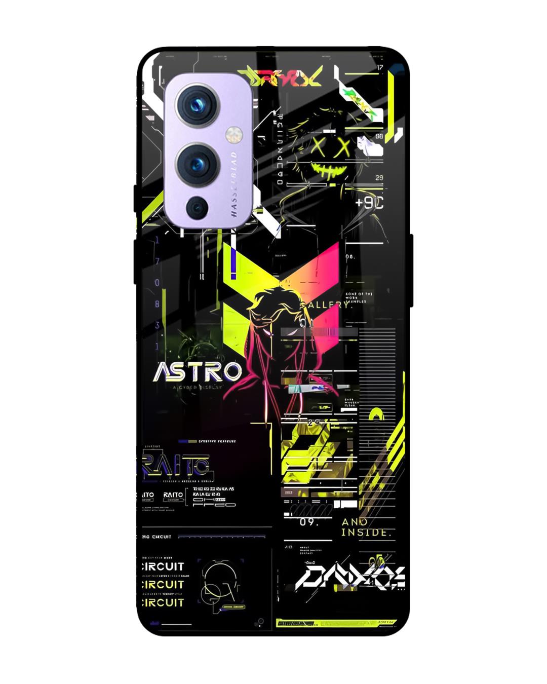 Buy Astro Glitch Premium Glass Case for OnePlus 9 (Shock Proof, Scratch ...