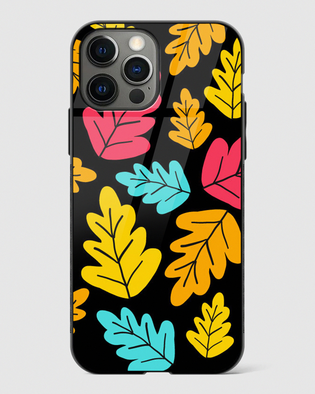 Buy Autumn Leaves Floral Premium Glass Case for Apple iPhone 15 Pro ...