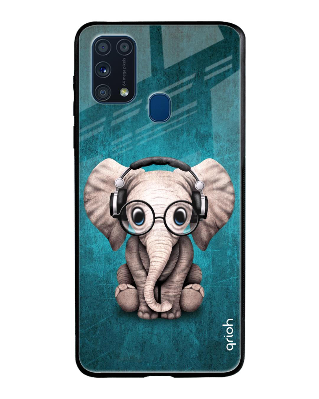 Buy Baby Elephant Printed Premium Glass Cover for Samsung Galaxy M31 ...