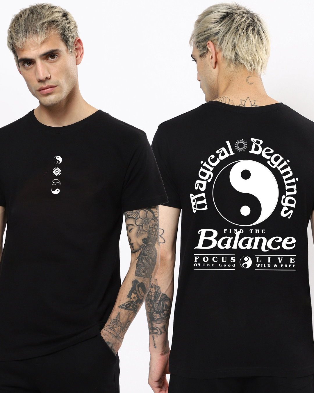 Buy Men's Black Balance Is The Key Graphic Printed T-shirt for Men ...