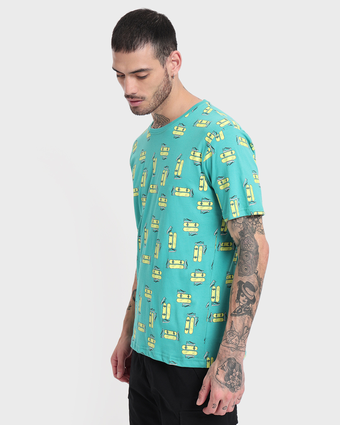 Buy Men's Blue AOP T-shirt Online at Bewakoof