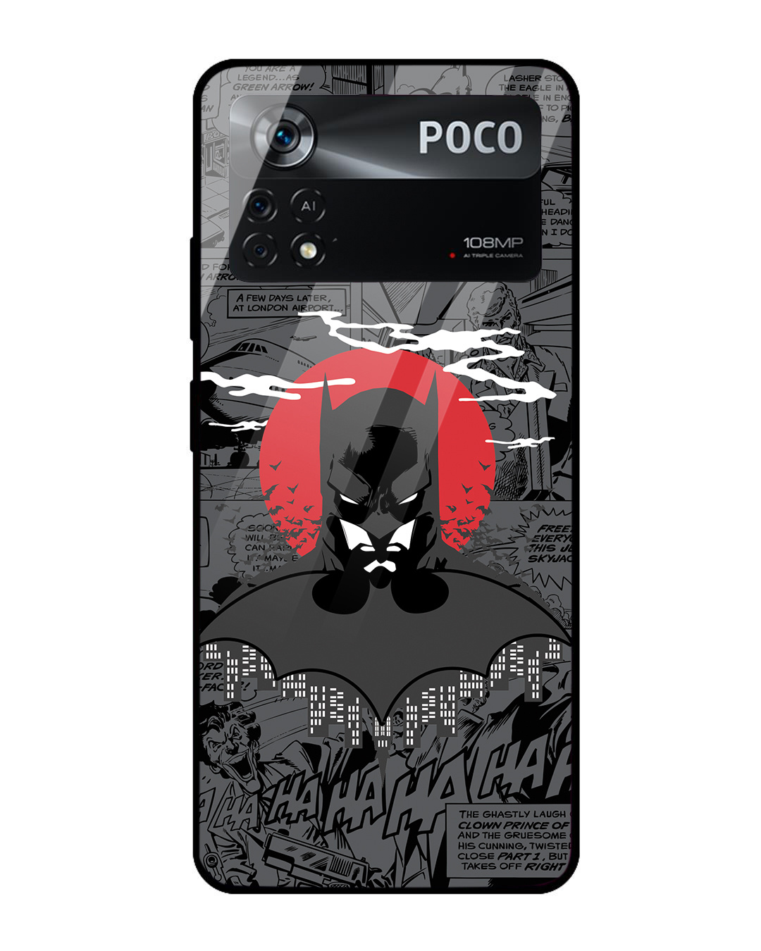 Buy Batknight Comical Premium Glass Cover for Poco X4 Pro 5G Online in ...