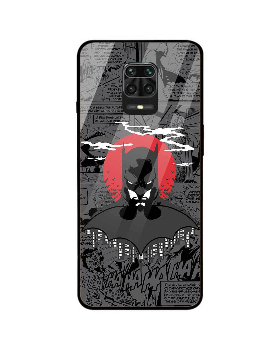 Buy Batknight Comical Premium Glass Cover for Xiaomi Redmi Note 9 Pro ...