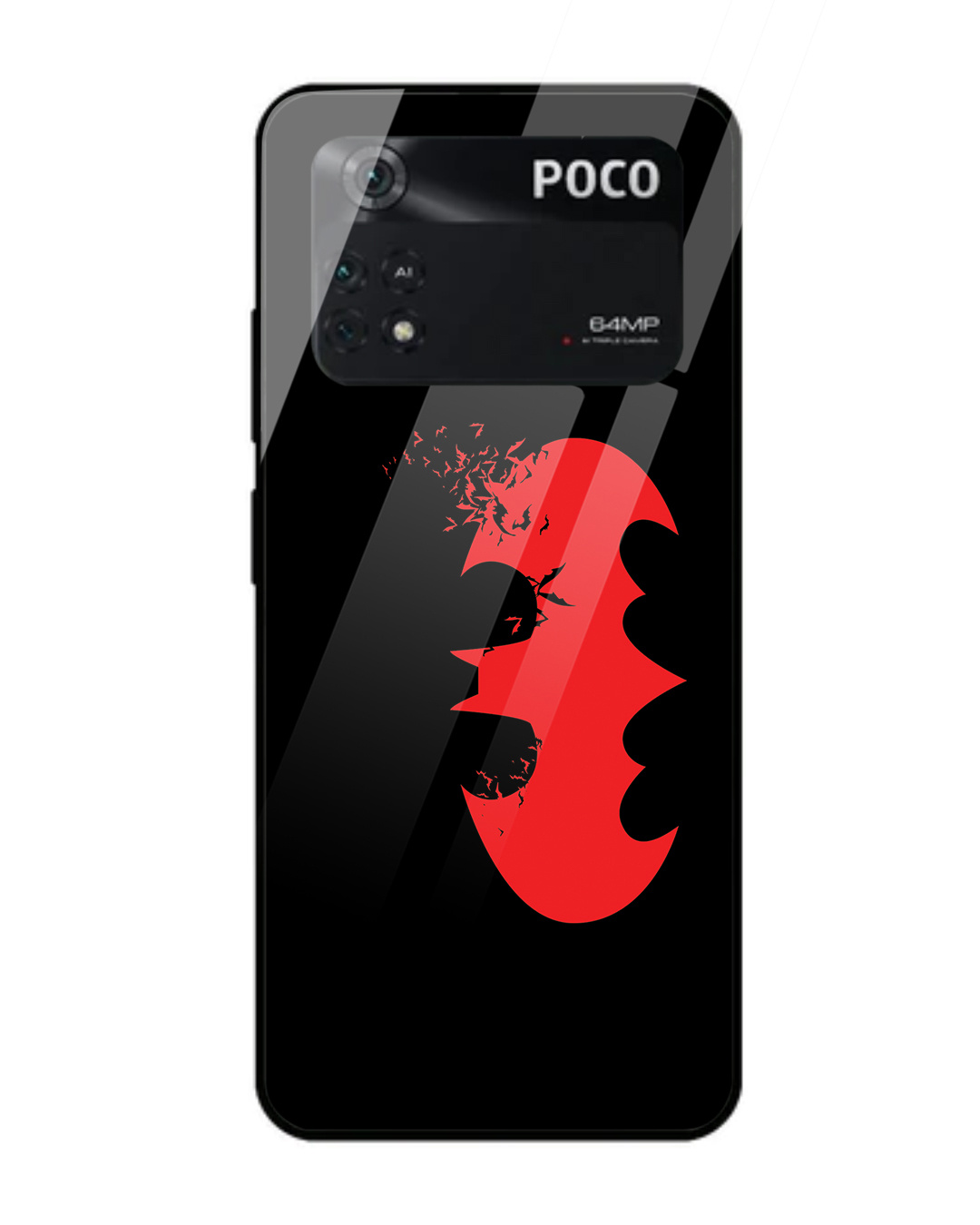 Buy Batman Flying Bats Premium Glass Cover for Poco M4 Pro Online in ...