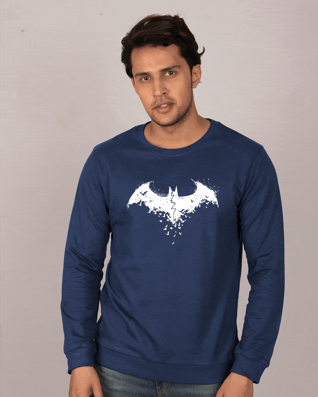Buy Batman Intense Logo Glow In Dark Fleece Light Sweatshirt (BML ...