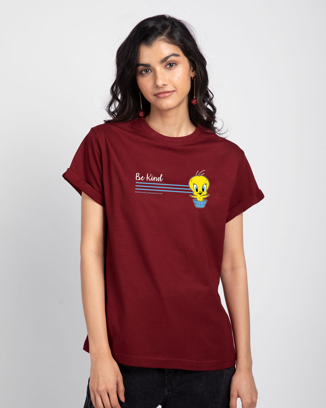 Buy Be Kind Tweety Boyfriend T-Shirt (LTL) Online at Bewakoof
