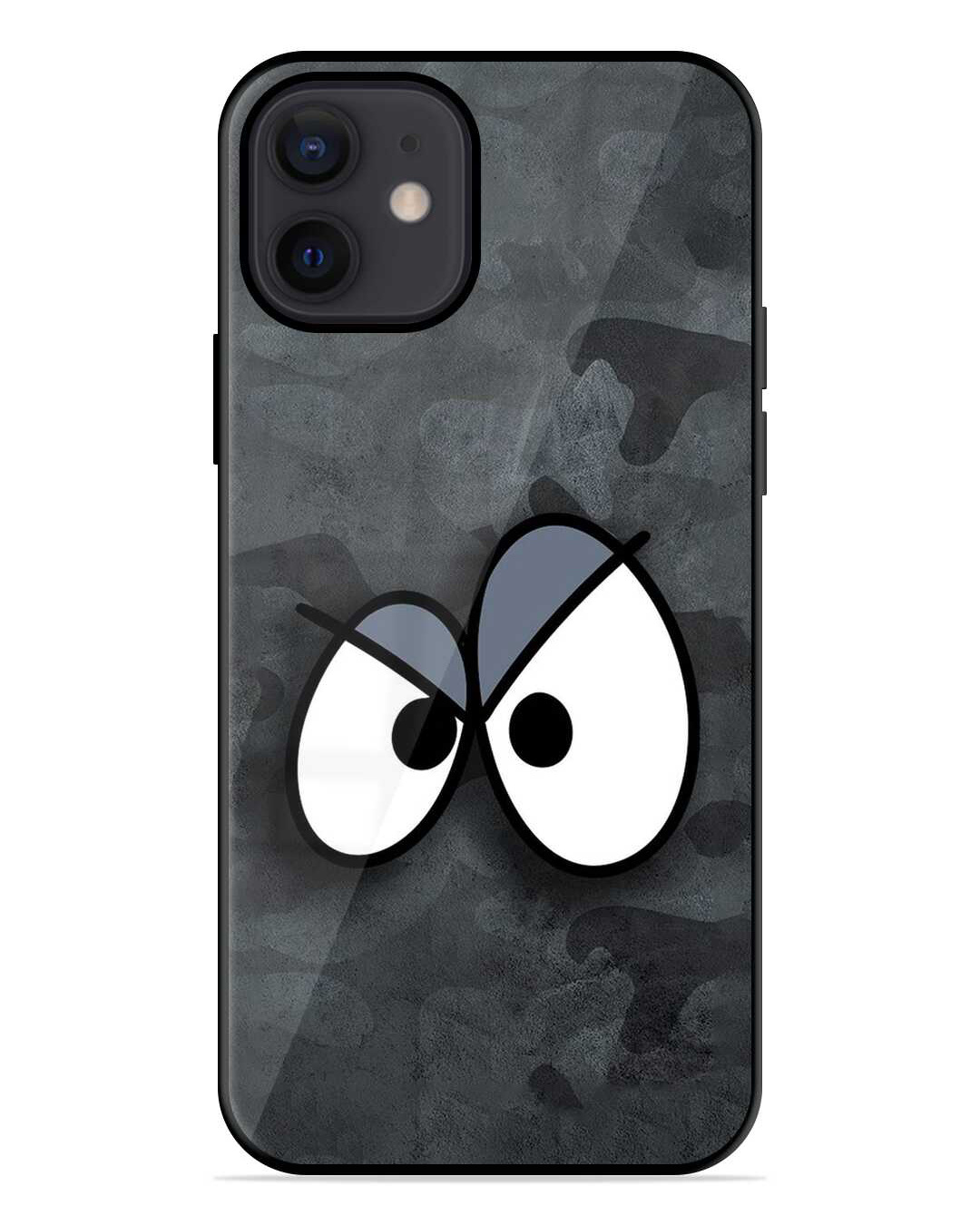 Buy Big Eyes Night Mode Premium Prined Glass Covers for Apple Iphone 12 ...