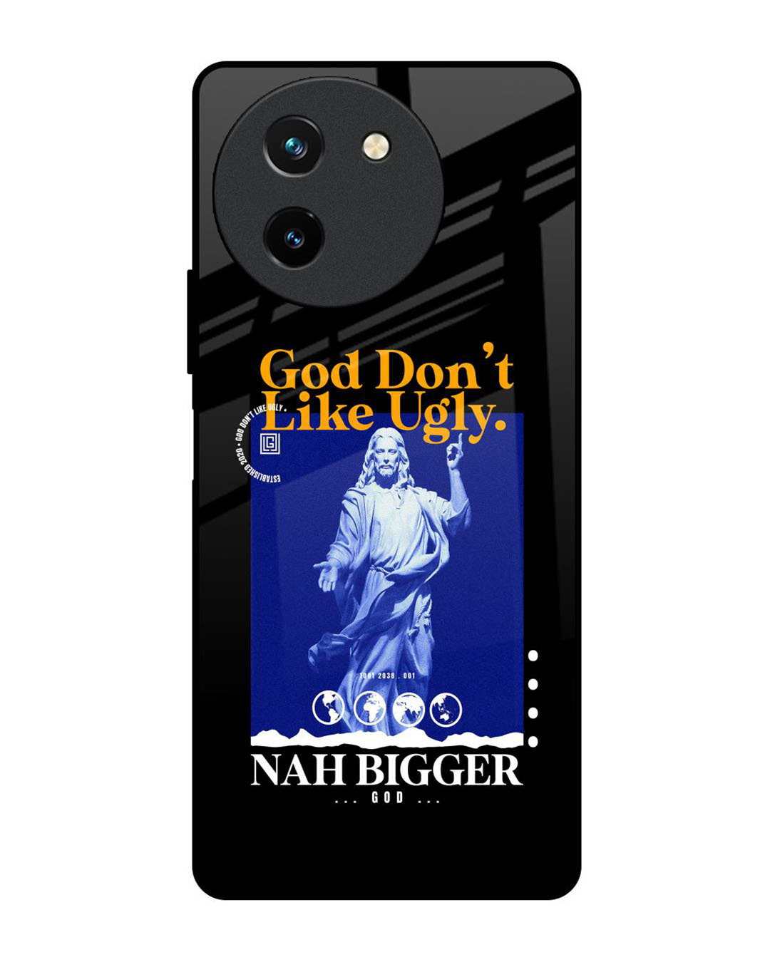 Buy Bigger God Premium Glass Case for Vivo T3X 5G(Shock Proof, Scratch ...