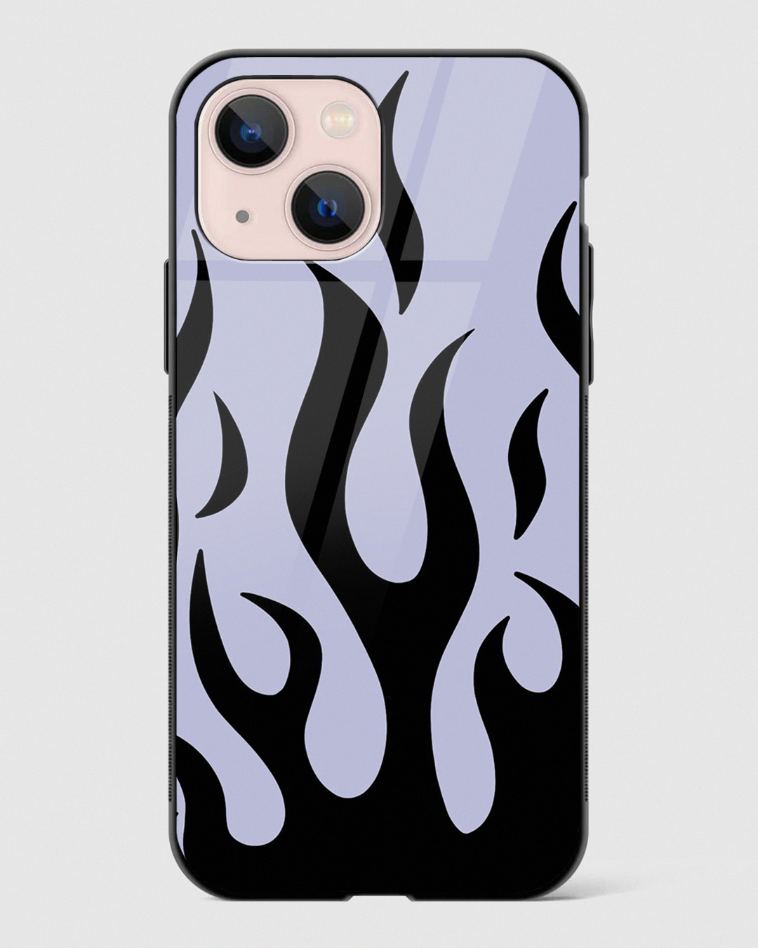 Buy Black & Grey Flame Premium Glass Case for Apple iPhone 15 Plus Online in India at Bewakoof