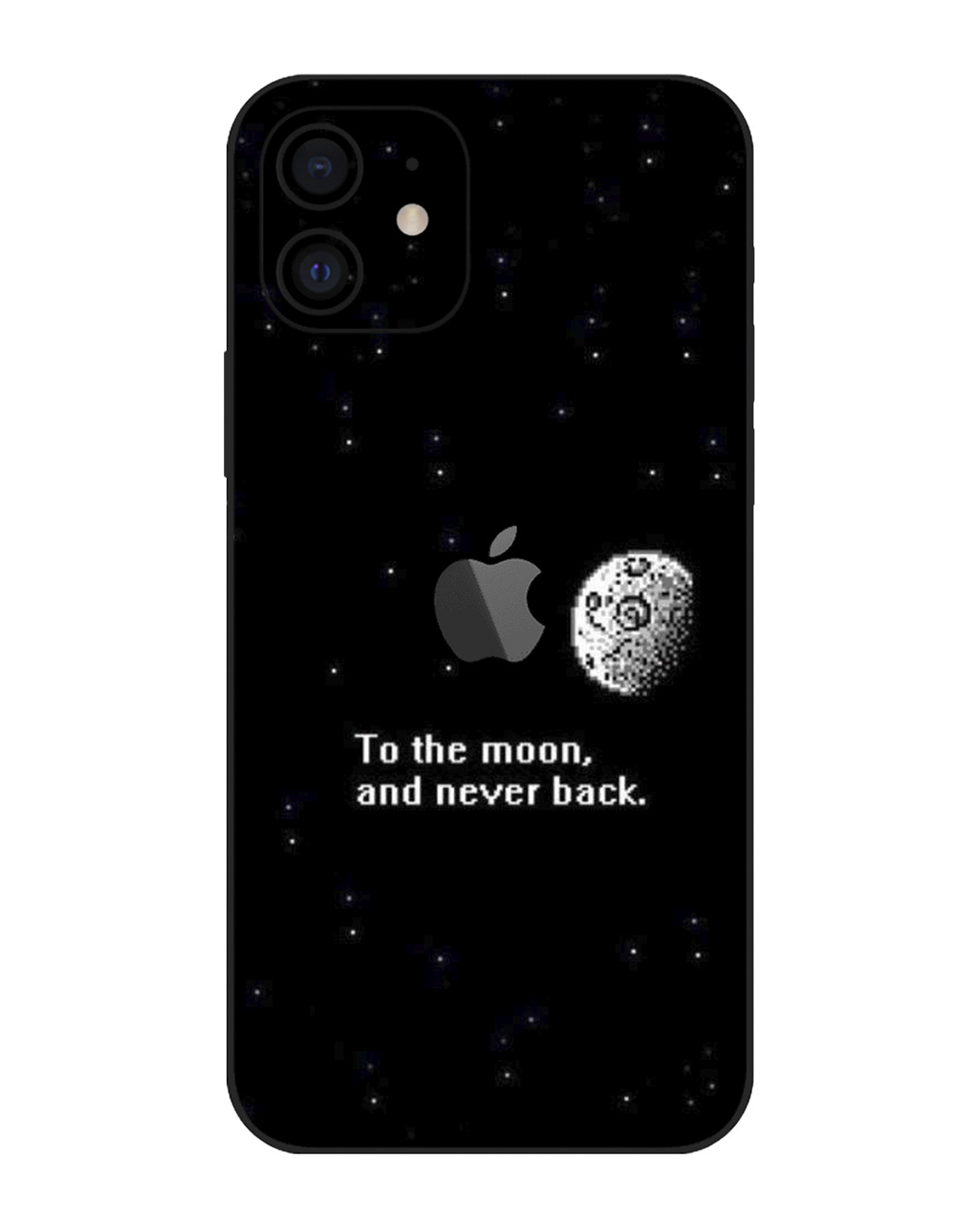 Buy Black Moon & Back Pixel Art Printed Mobile Skin for Apple iPhone 12 ...