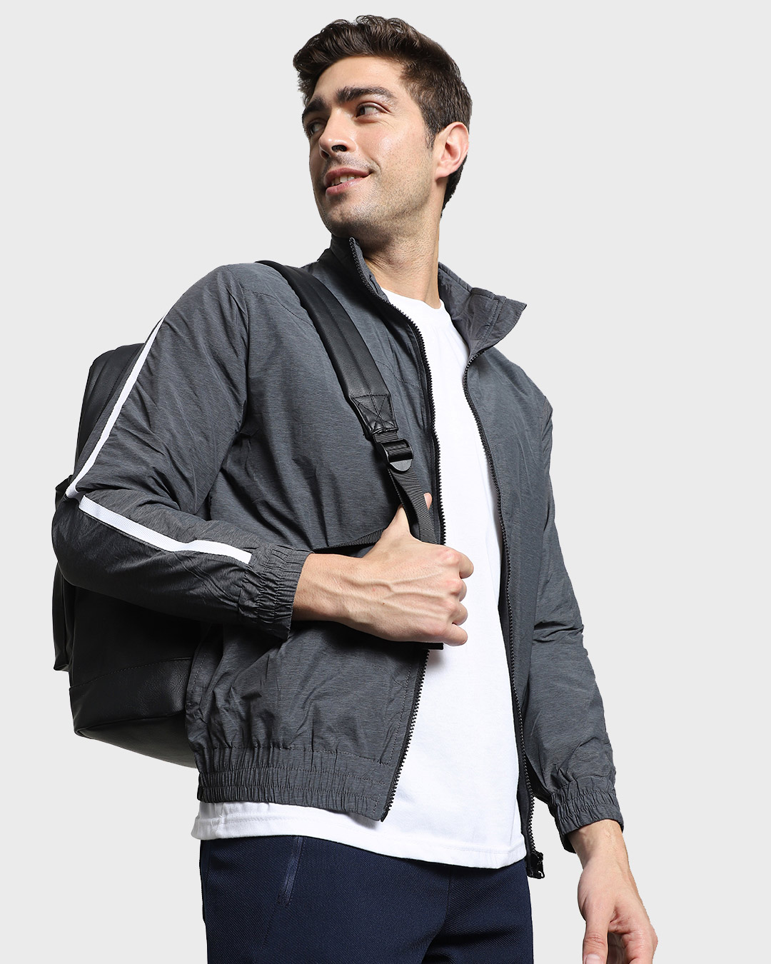Buy Men's Black Windcheater Jacket Online at Bewakoof