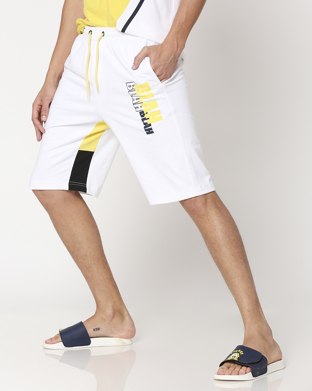 Buy Blah Blah Color Block Shorts Online at Bewakoof