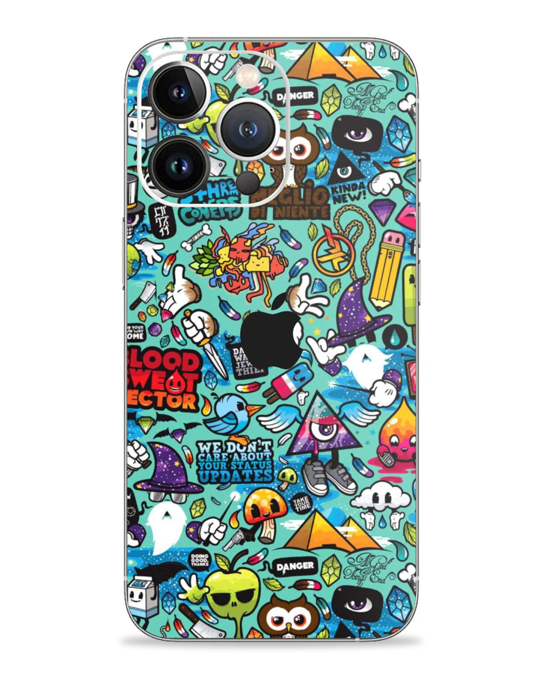 Buy Blue Printed Mobile Skin for Apple iPhone 13 Pro Max Online in ...