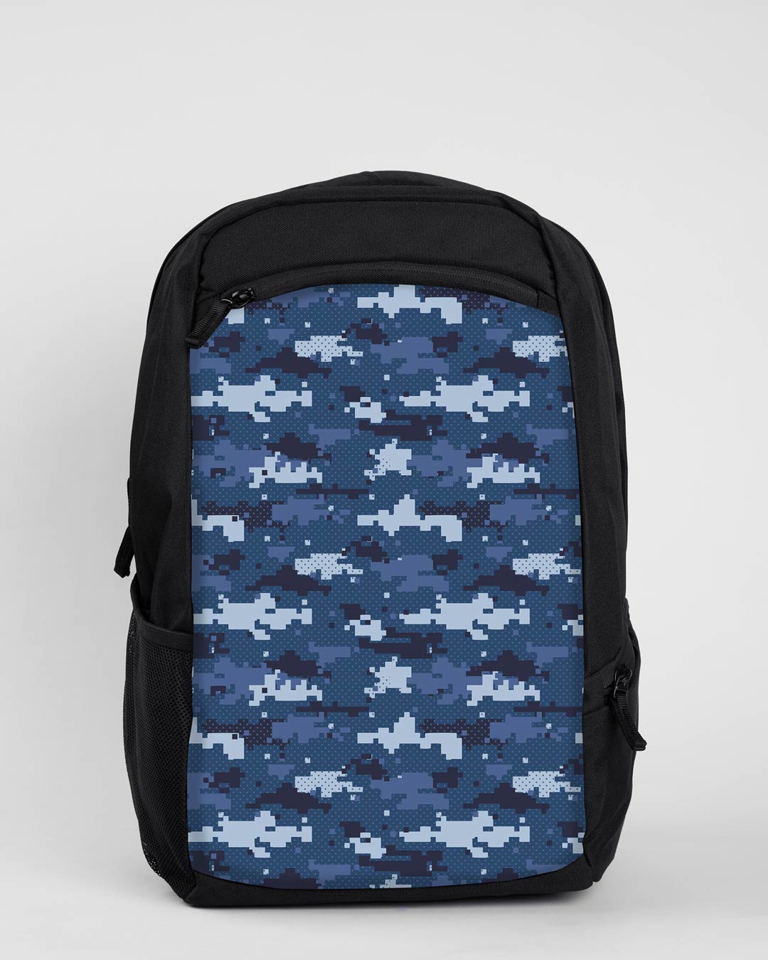 Buy Blue Geomtric Camo Laptop Bag Black Online in India at Bewakoof