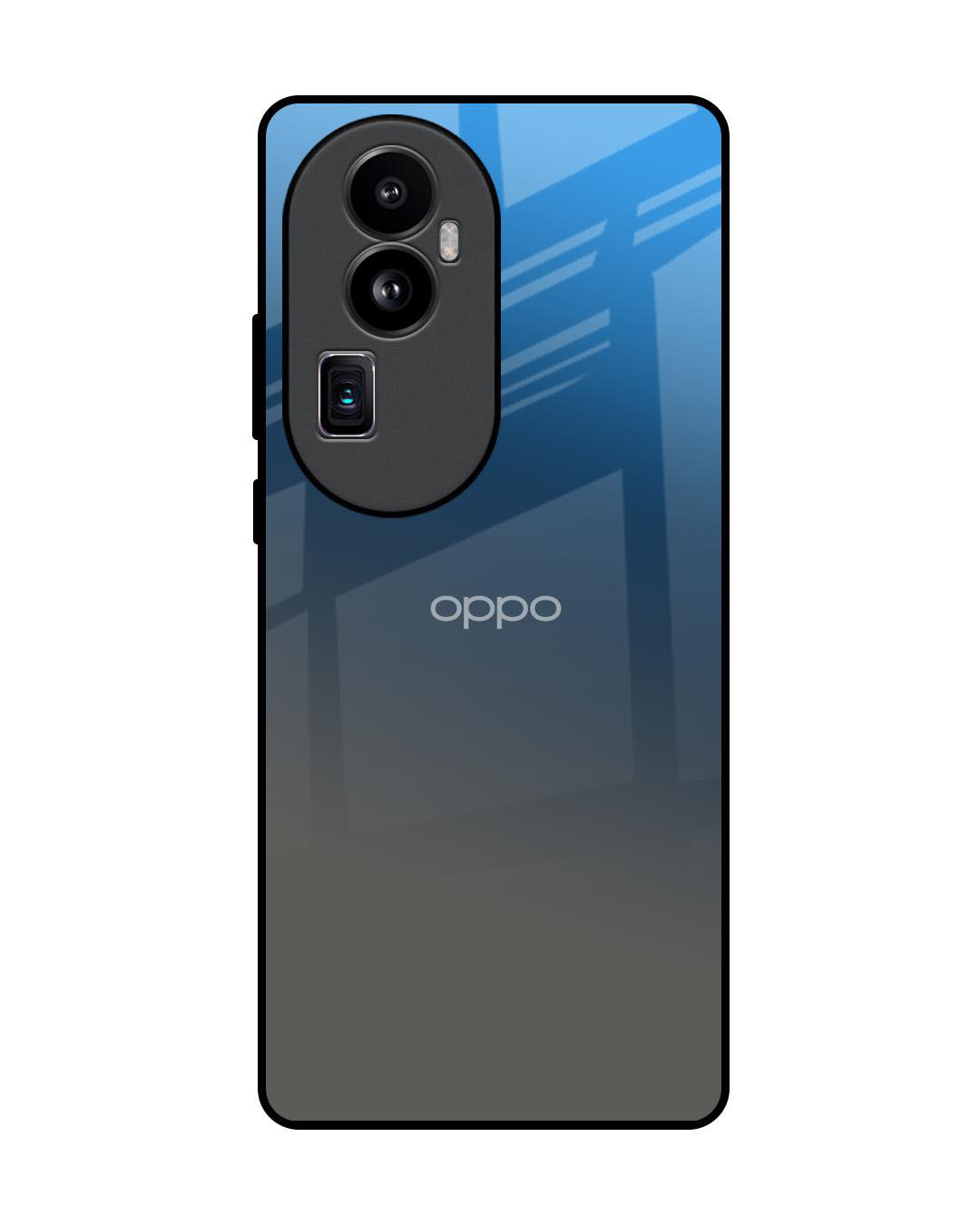 Buy Blue Grey Ombre Premium Glass Case for Oppo Reno 10 Pro Plus 5G ...