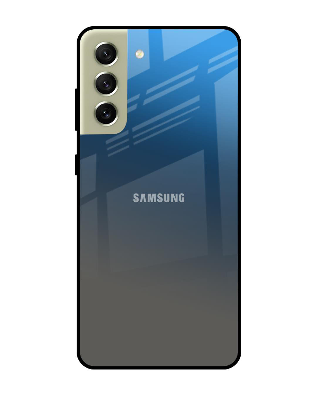 Buy Blue Grey Ombre Premium Glass Case for Samsung Galaxy S21 FE 5G ...