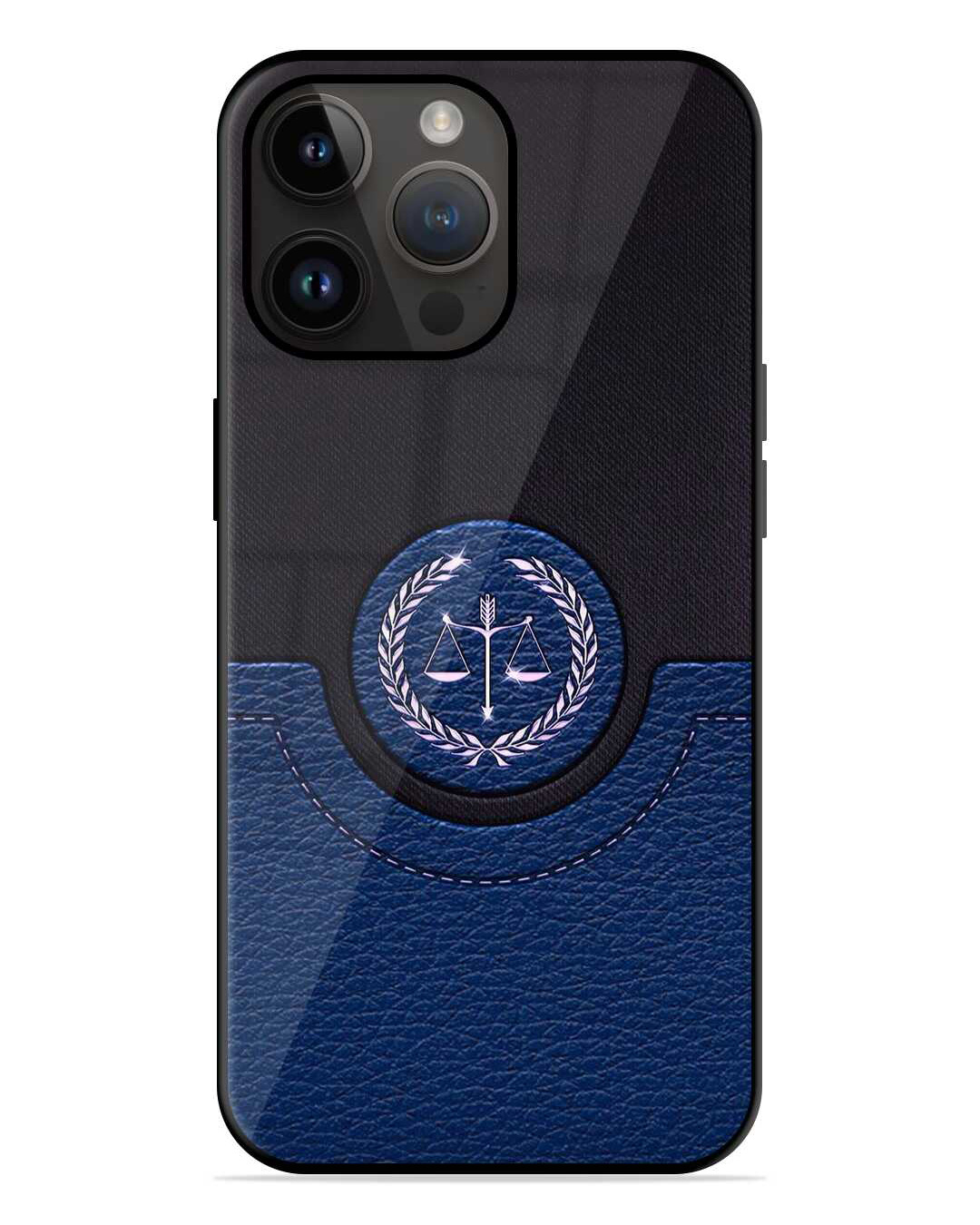 Buy Blue Leather Wallet Premium Prined Glass Covers for Apple Iphone 14 ...